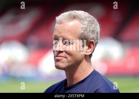 Bristol Bears Rücken und Attacking Skills Coach Dave Walder vor dem ...