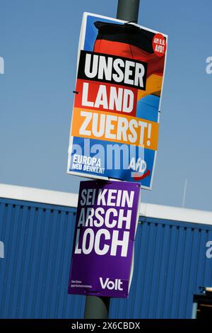 Wahlplakate der Partei AfD und ihres Kandidaten Jörg Dornau zur ...