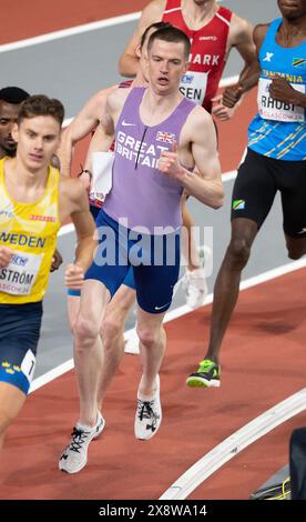 Adam Fogg aus Großbritannien, der im 1500-m-Finale der Männer bei den ...