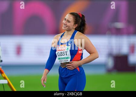 Rom, Italien 20240611. Marie-Therese Obst im Speerfinale der ...