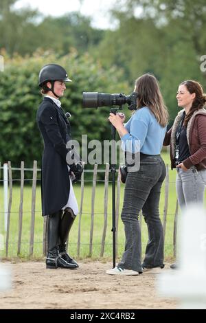 Emily Hamel aus den USA mit Corvett während der CCI5* Dressur bei den ...