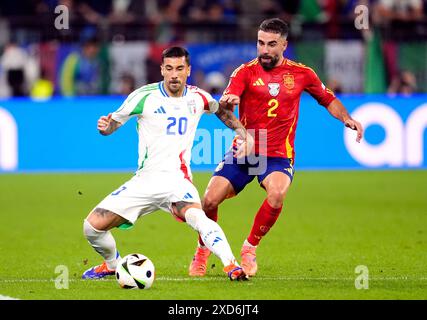 Der Spanier Daniel Carvajal während des Gruppenspiels der UEFA Euro ...