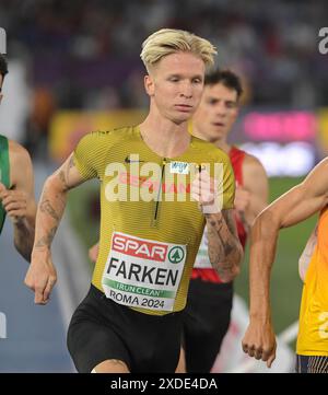 Robert Farken aus Deutschland, der im 1500-m-Finale der Männer bei den ...