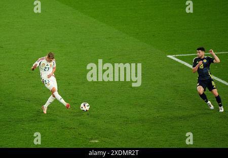 Der ungarische Kevin Csoboth erzielte beim Gruppenspiel der UEFA Euro ...