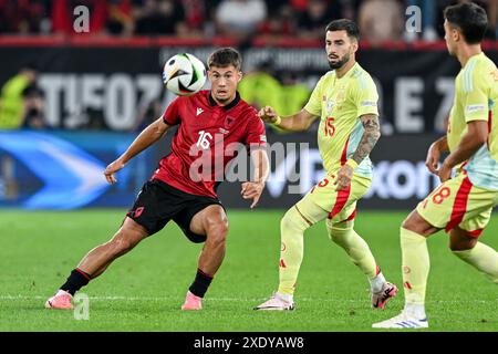 Medon Berisha (16) aus Albanien während eines Fußballspiels zwischen ...