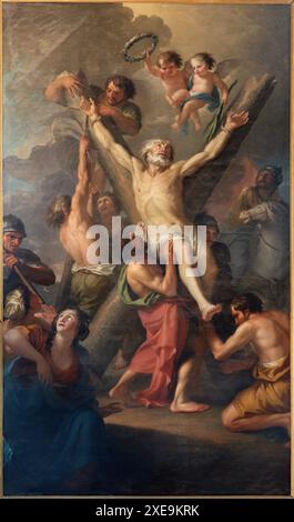 PERUGIA, ITALIEN - 16. MAI 2024: Pfingstgemälde in der Kirche Chiesa di Santo Spirito von ...