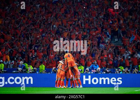 Niederlande jubelt ueber Tor, GER, UEFA Euro 2024, Fussball Herren, UEFA EM 2024, Viertelfinale ...