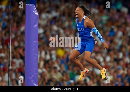 Paris, Frankreich. August 2024. Goldmedaillengewinner Armand Duplantis ...
