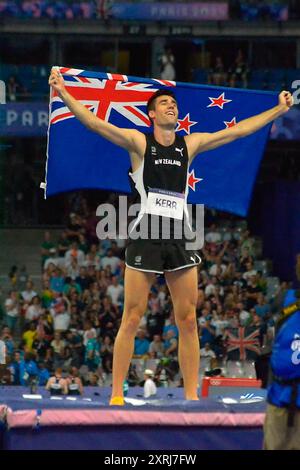 Paris, Frankreich. August 2024. Der Silbermedaillengewinner Bashir Abdi ...