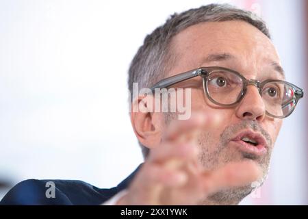 Wien, Österreich. August 2024. ÖSTERREICH; WIEN; 20240821; Vorsitzender der Freiheitlichen ...