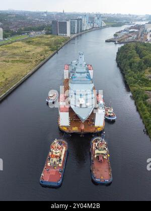 Glasgow, Schottland, Großbritannien. 30. August 2024. Die HMS Cardiff ...