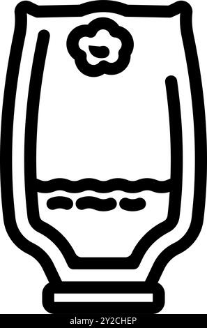 Stomachirurgie-Liniensymbol-Vektor. Ostomie-Operationszeichen. Schwarze ...