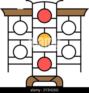 Yunluo chinesische Farbe Symbol Vektor. chinesisches Yunluo-Zeichen ...