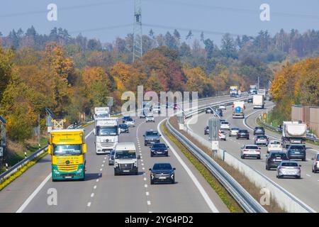 Bundesautobahn A4 Verkehr auf der Bundesautobahn A4 Frankenberg Sachsen ...