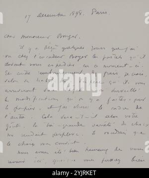 Brief an Andries Bonger, Autor: Emile Bernard, Saint-Briac-sur-Mer ...