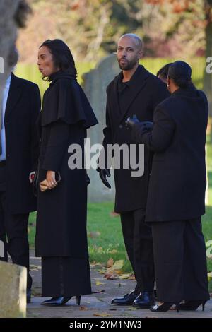 Marvin Humes (Mitte) und Rochelle Humes (links) kommen für den ...