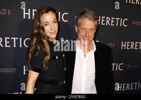 Hugh Grant und seine Ehefrau Anna Eberstein bei der Heretic Film ...