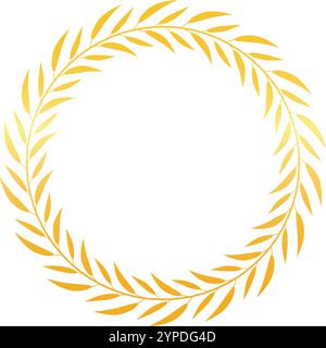 Goldener Lorbeerkranz. Ehren Vorlage mit Goldkreis Zweig, Siegerfeier ...