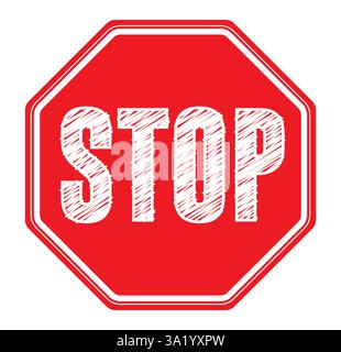 Clipart Set für das Symbol „Rotes Zeichen stoppen“. Straßenwarnschilder ...