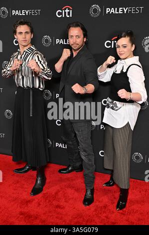 Tanner Buchanan, Don Lee und Mary Mouser beim Screening der Neflix ...