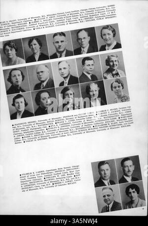 Die 1936 erschienene Ausgabe des Wahian Jahrbuchs der Washburn High School bewahrt die ...