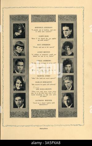 Das Jahrbuch *Cardinal* von der Marshall High School im Jahr 1925 ...