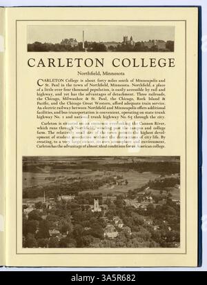 Das Carleton College Viewbook von 1927 führte neue Campusentwicklungen ...