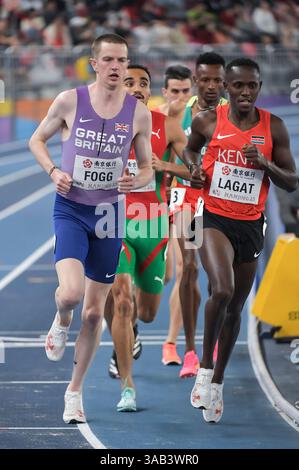 Adam Fogg aus Großbritannien, der im 1500-m-Finale der Männer bei den ...
