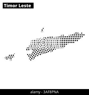 Eine stilisierte Umrisse von Timor Leste zeigt seine einzigartige Form ...