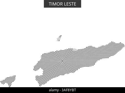 Eine stilisierte Umrisse von Timor Leste zeigt seine einzigartige Form ...