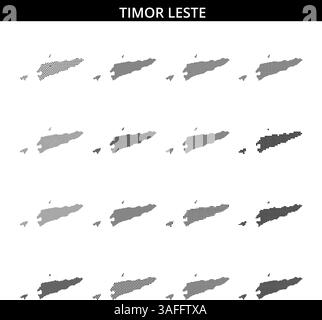Eine stilisierte Umrisse von Timor Leste zeigt seine einzigartige Form ...