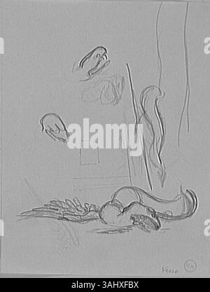 „Feuille d’études pour Médée pour Jason et Médée et tête d’homme“ zeigt ...