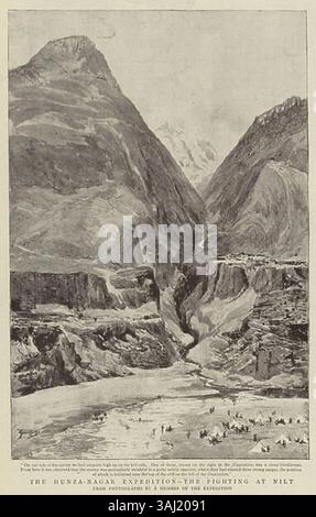 Ein Holzstich aus „The Graphic“ vom 1. Januar 1876, der die dramatische ...