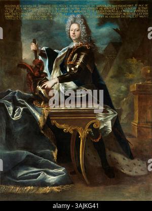 Ein königliches Porträt von Maximilien de Béthune mit komplizierten ...