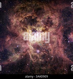 Tarantelnebel (NGC 2070, 30 Doradus), zusammengesetztes Bild. Dieser ...