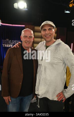 Ehemaliger Fussballprofis Mario Basler und Markus Babbel, l-r, zu Gast ...