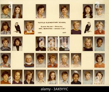Das „Tuttle Elementary Yearbook“ 1977 enthält Klassenfotos aus dem ...