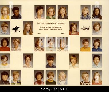 Das Jahrbuch 1977 von Tuttle Elementary enthält Klassenfotos aus dem ...