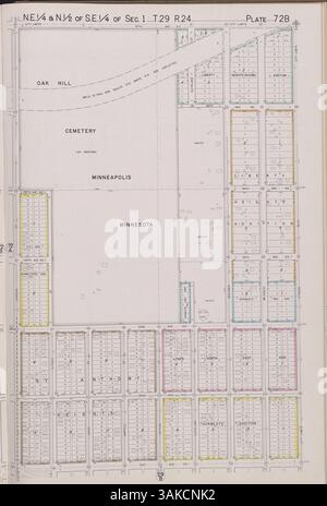 Der Atlas von Minneapolis 1940 enthält detaillierte Vermessungen von ...