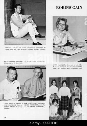 Das Robbinsdale High School Yearbook 1961, „The Robin“, erinnert an die ...