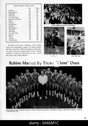 Das Robbinsdale High School Yearbook 1965 mit dem Titel The Robin '65 ...