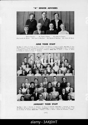 Das Jahrbuch „Tiger“ 1946 der South High School beleuchtet Schüler ...