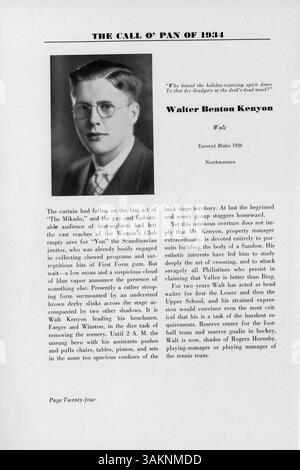 Das Blake Yearbook 1934 mit dem Titel „Call-O“-Pan“ präsentiert die ...