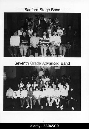 Das Sanford Jr. Das High Yearbook 1987 mit dem Titel Sanford Hawk ...