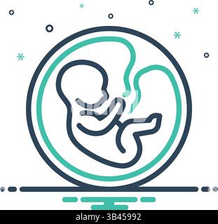 Symbol für Embryo, postnatal Stock-Vektorgrafik - Alamy