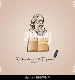 Rabindra Jayanti | Rabindranath Tagore | Öffnen Sie das Buch mit ...