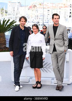 Stephane Demoustier, Sidse Babett Knudsen und Claes Bang beim Photocall zum Kinofilm L inconnu ...