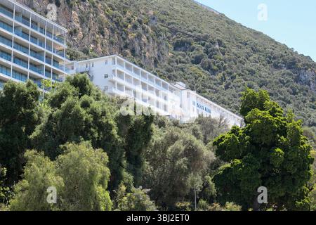 Blick vom Parkplatz Boyd Street auf die Gibraltar-Seilbahn zum Upper ...