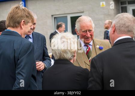 Prinz Charles (damals Duke of Rothesay) eröffnet am 30. Juli 2021 offiziell den neuen Lerwick ...