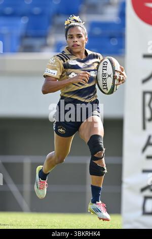 Saitama, Japan. Kredit: MATSUO. Juni 2025. Noriyo Suda (PEARLS) Rugby ...